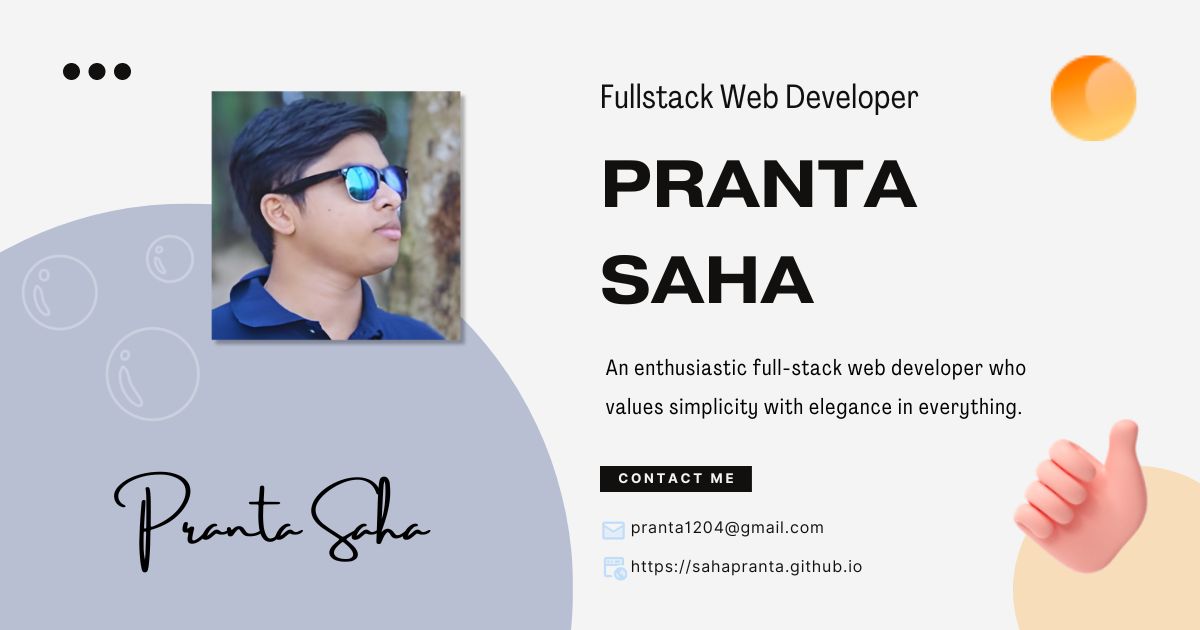 Pranta Saha - Portfolio | Resume | CV